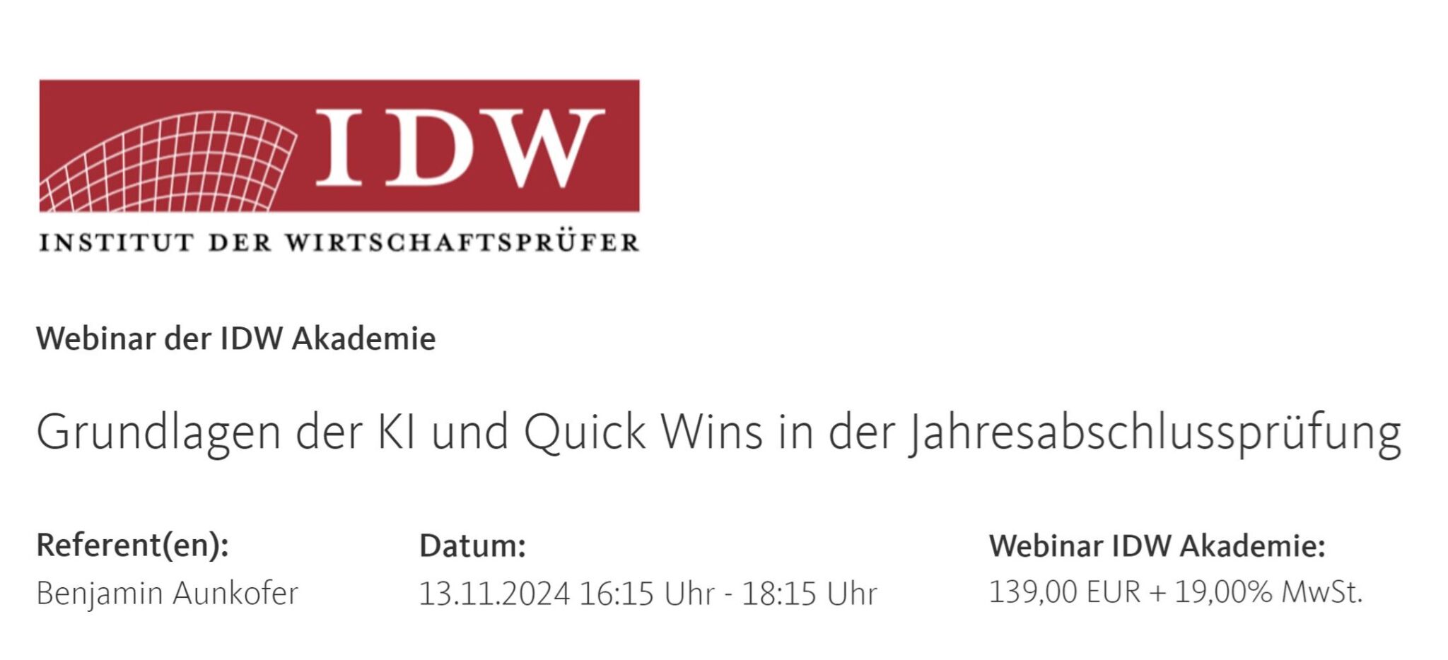 Grundlagen der KI und Quick Wins für die Wirtschaftsprüfung – DATANOMIQ